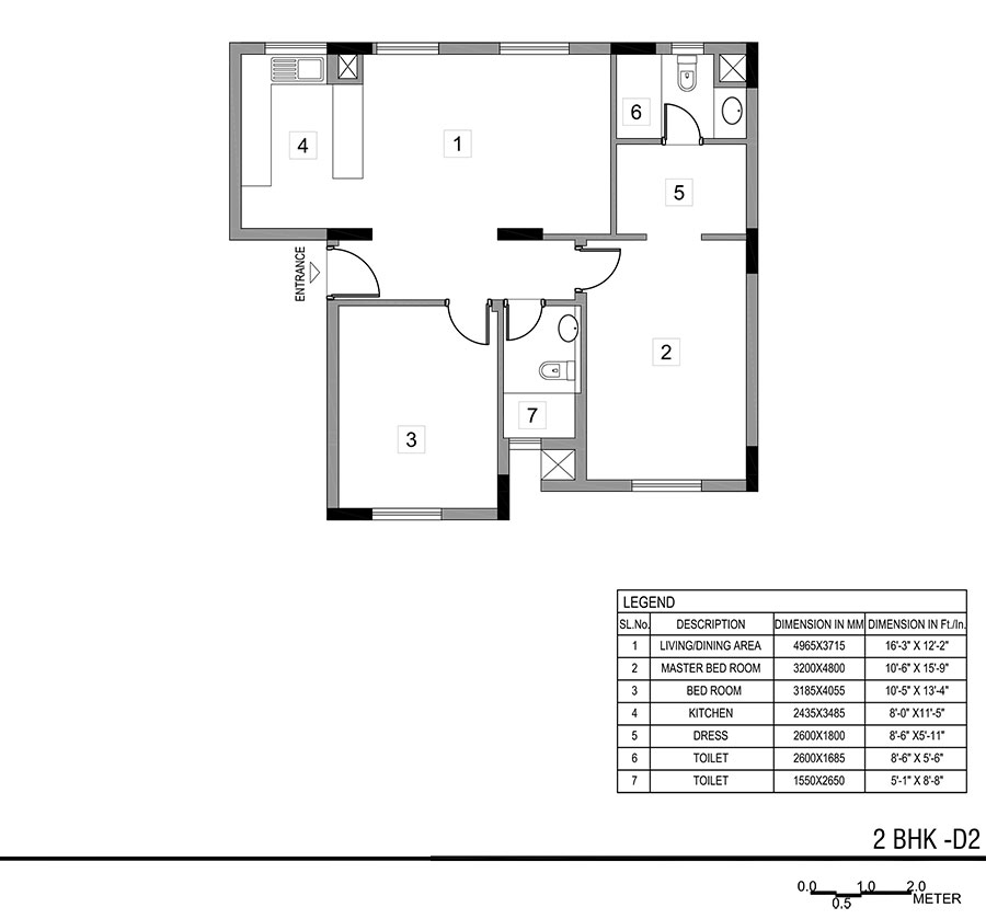 2 Bhk Floor Plan With Dimensions | Viewfloor.co