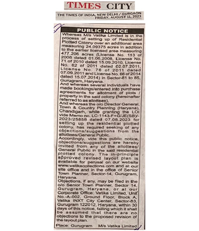 Vatika India Next | Integrated Township In Gurgaon | Vatika Group